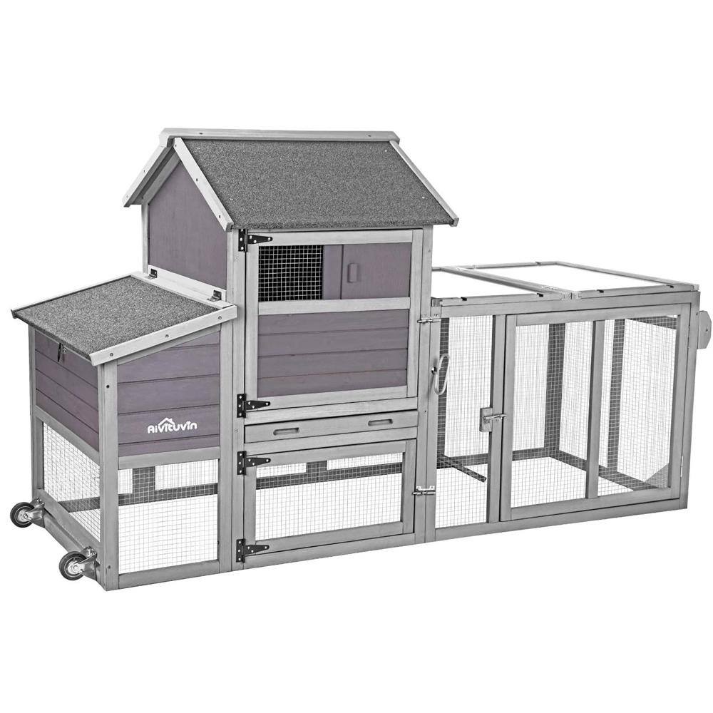 aivituvin Chicken Tractor Chicken House for 2-4 Hens( Inner Space 23.03 ...