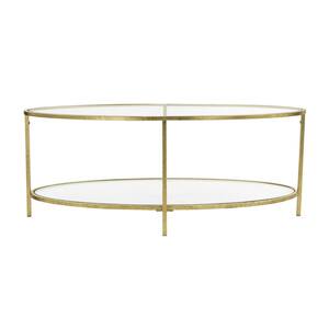 Southern Enterprises Pandora 43 in. Warm Gold Large Rectangle Glass ...