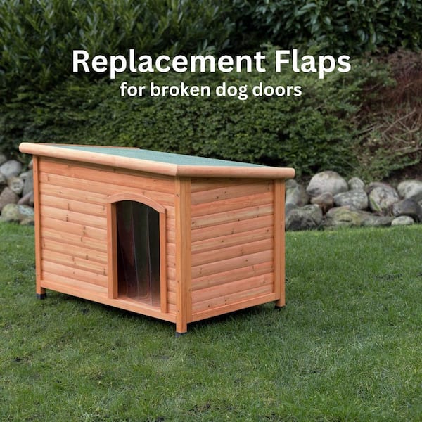 Dog House Curtain Clear PVC Dog House Door Curtain - Weather Stripping ...