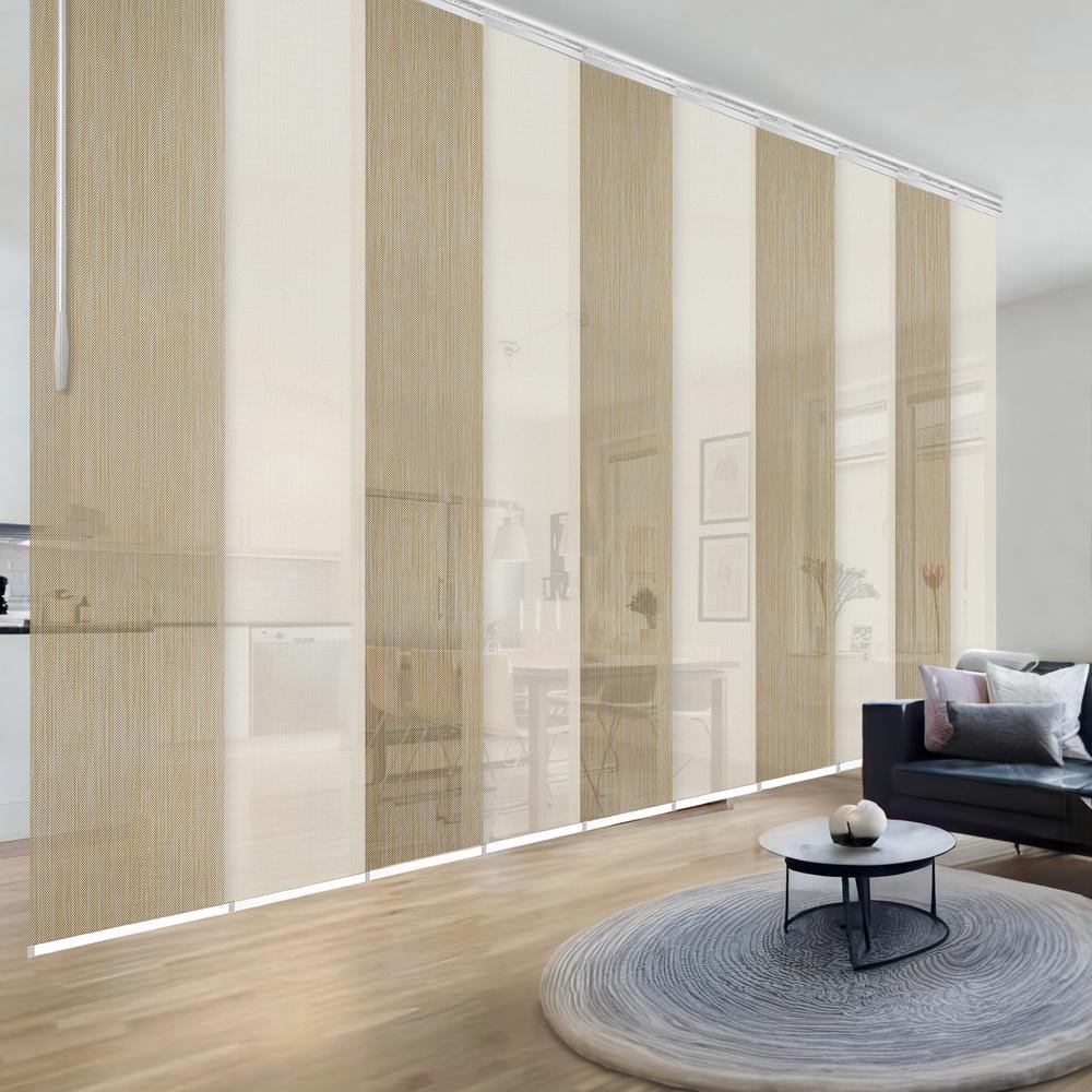 EMOH Toast 120 in. - 218 in. W x 94 in. L Adjustable 10-Panel Satin ...