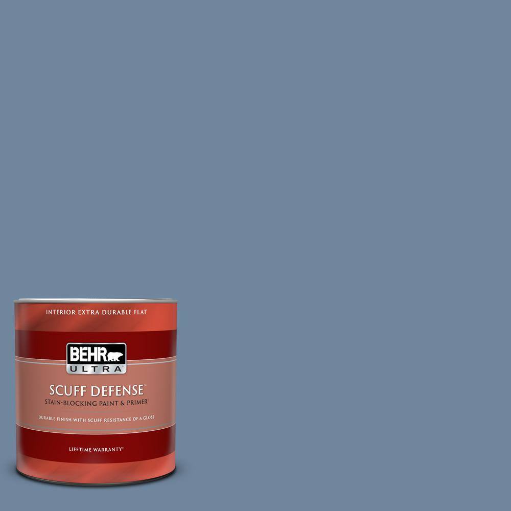 BEHR ULTRA 1 qt. #S520-5 Thundercloud Extra Durable Flat Interior Paint ...