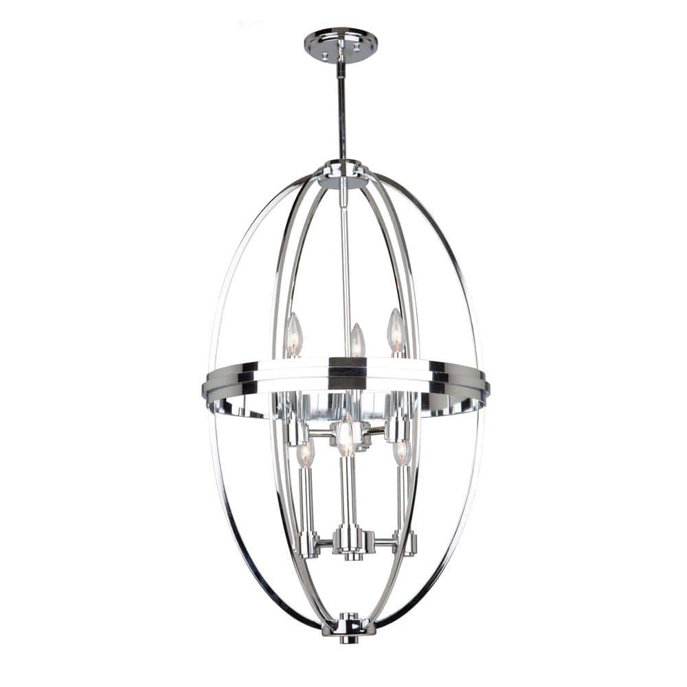 ARTCRAFT Roxbury 6-Light Chrome Chandelier AC10696CH - The Home Depot