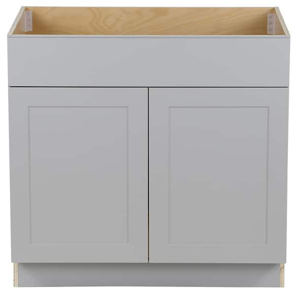 Reviews for Hampton Bay Cambridge Gray Shaker Assembled Sink Base Cabinet (36 in. W x 24.5 in. D ...