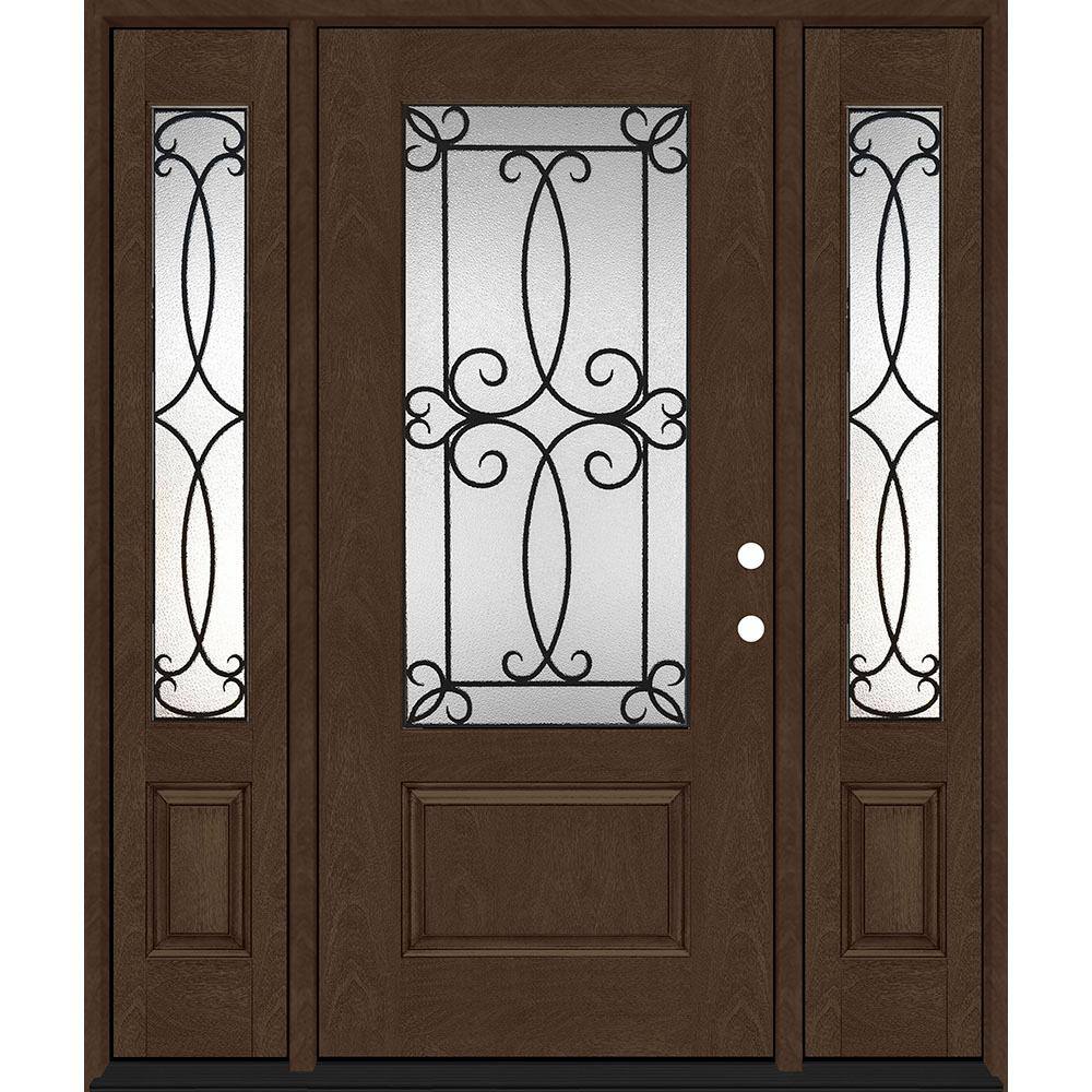 Steves & Sons Regency 64 in. x 96 in. 3/4 Lite Georgian Decorative ...