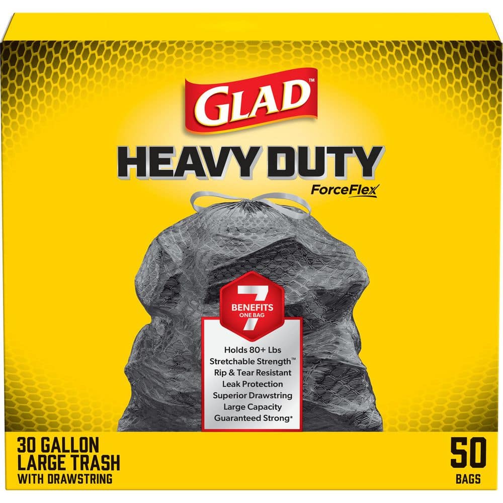 Reviews For Glad 30 Gal Forceflex Black Drawstring Large Outdoor Trash