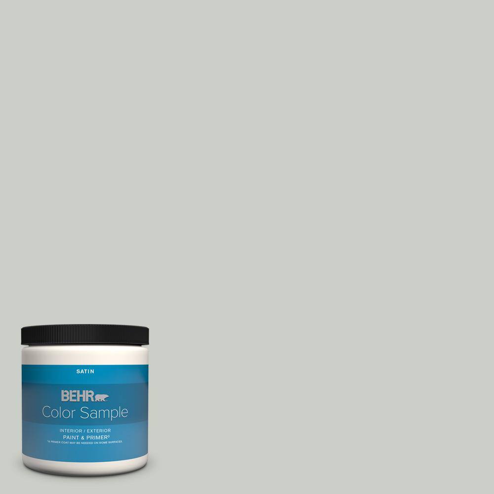 BEHR PREMIUM PLUS 8 oz. #PWL-89 Silver Setting Satin Enamel Interior ...
