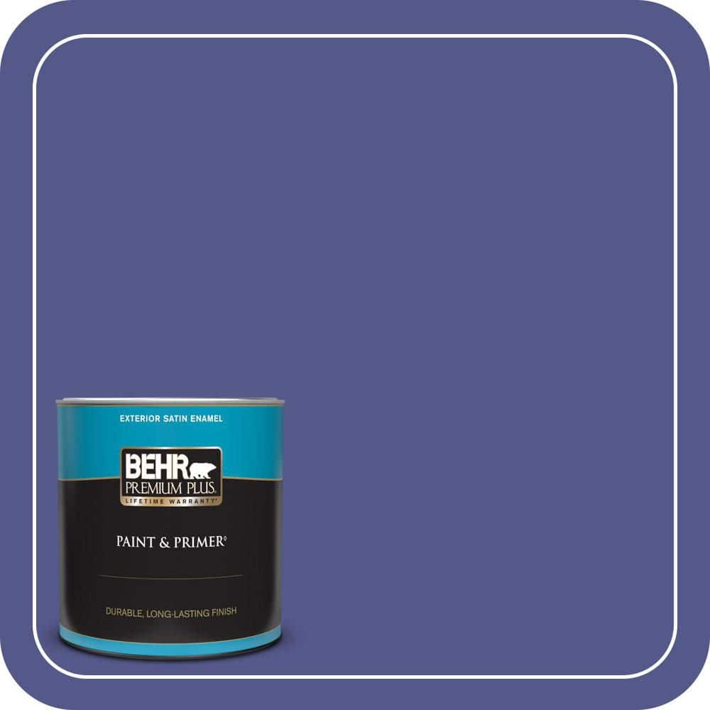 BEHR PREMIUM PLUS 1 qt. #620B-7 Wild Elderberry Satin Enamel Exterior ...