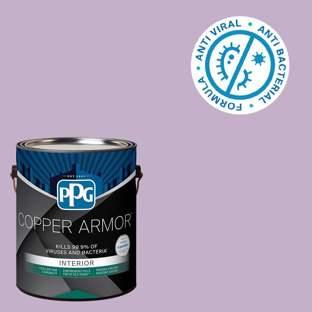 COPPER ARMOR 1 gal. PPG1176-4 Purple Essence Semi-Gloss Antiviral and ...