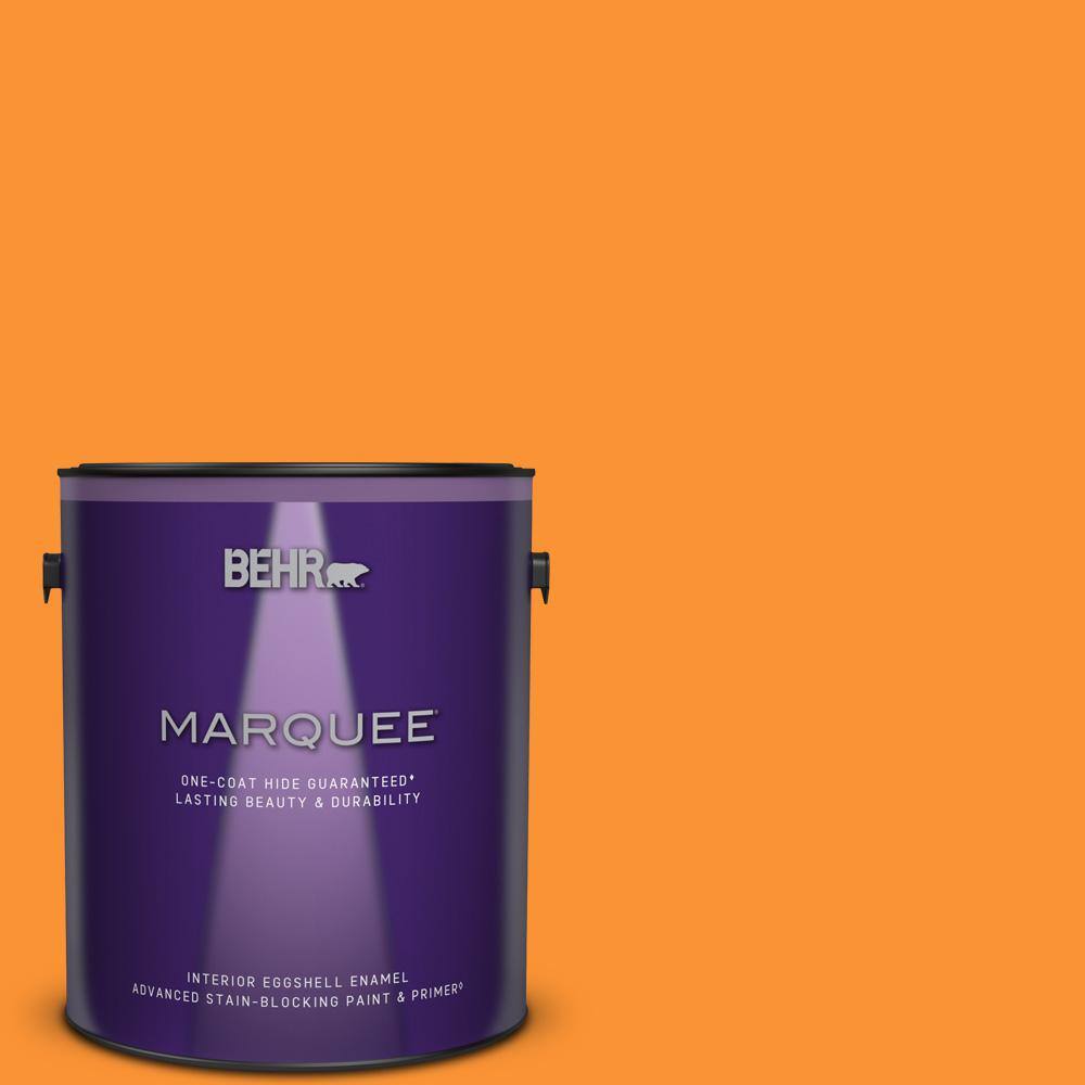BEHR MARQUEE 1 gal. #P240-7 Joyful Orange Eggshell Enamel Interior ...