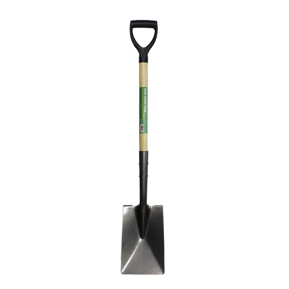 HB Smith 30 in. Wooden Handle Tempered Steel Blade D-Grip Garden Spade ...