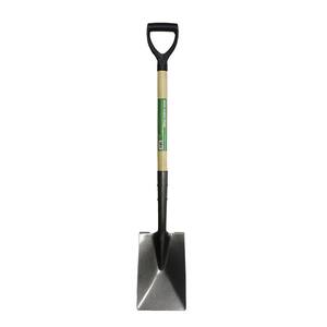 HB Smith 30 in. Wooden Handle Tempered Steel Blade D-Grip Garden Spade ...