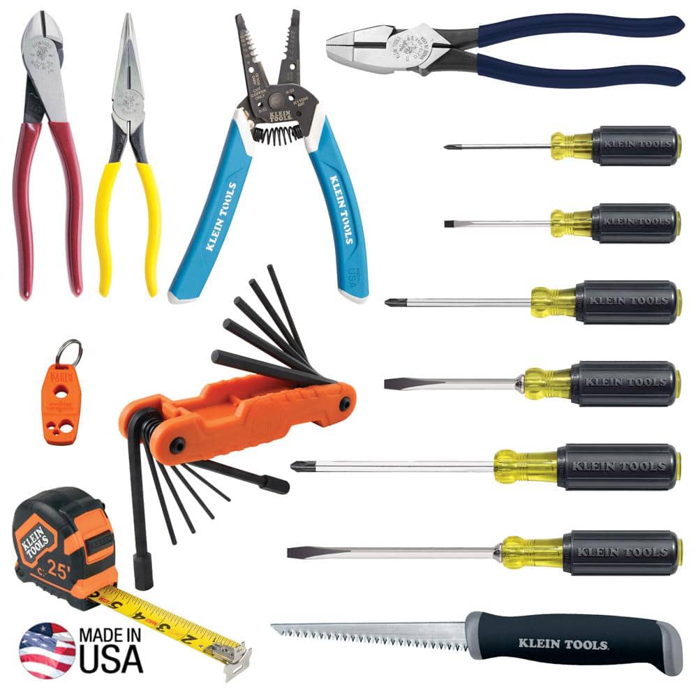 Klein Tools Fixed Blade Driver and Plier Tool Set, 14-Piece 80088 - The Home Depot