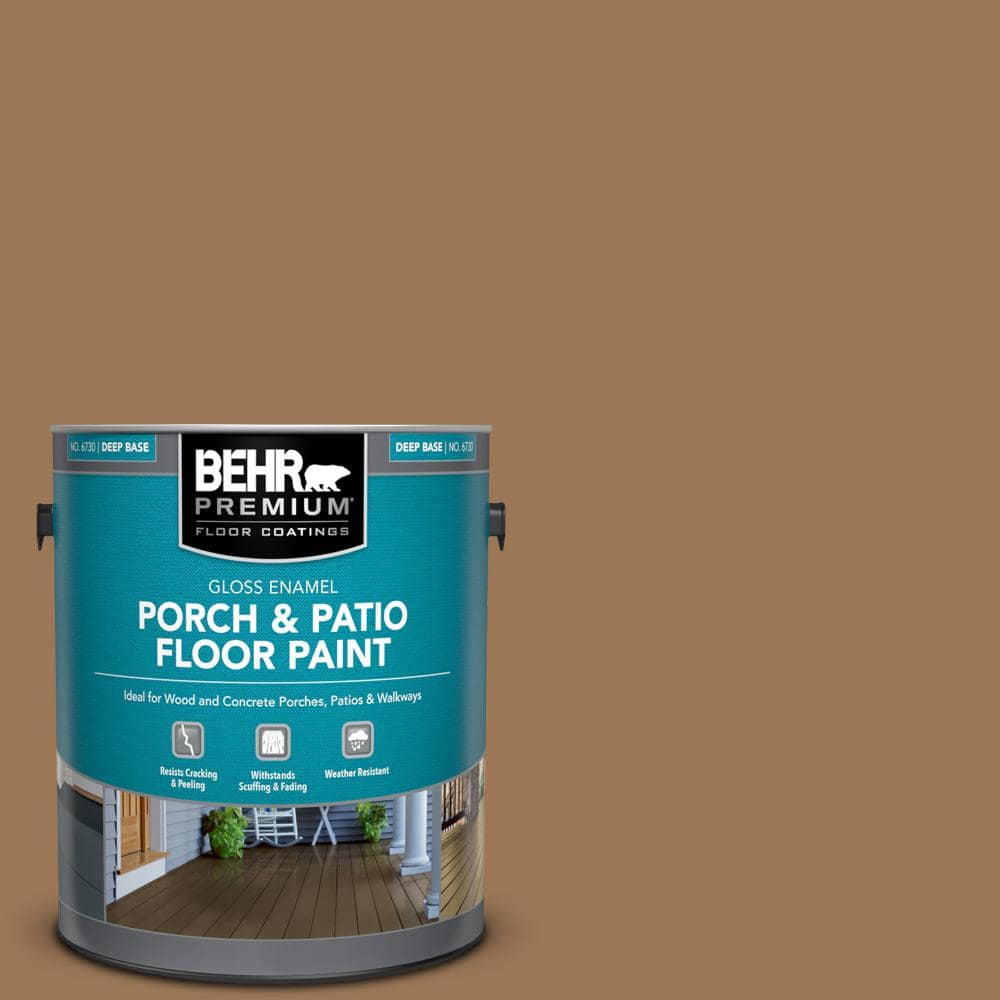 BEHR PREMIUM 1 gal. #PPU4-02 Coco Rum Gloss Enamel Interior/Exterior ...
