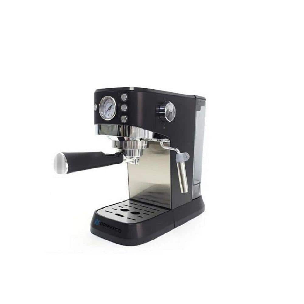 DRINKPOD 50-Cup Stainless Steel Espresso Machine with Milk Frother ...