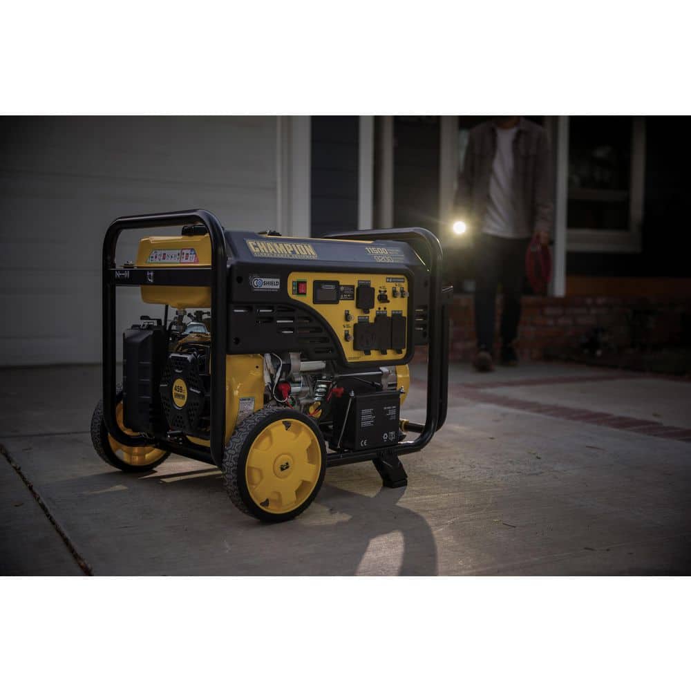 11,500/9,200-Watt Electric Start Gasoline Powered Portable Generator ...