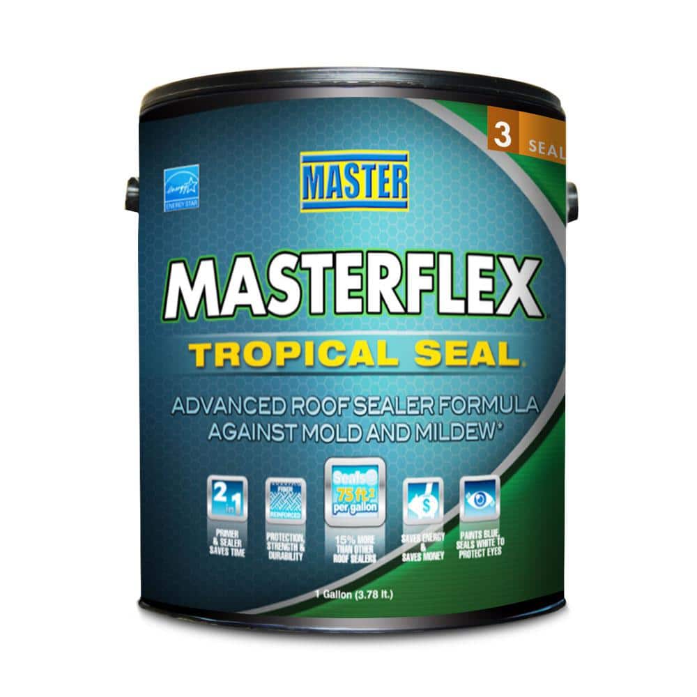 Master 1 Gal. Masterflex Tropical Seal Asphalt Roof Coating Sealer ...