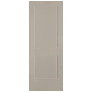 Masonite 30 in. x 80 in. 2-Panel Logan Single Bore Solid Core Smoked ...