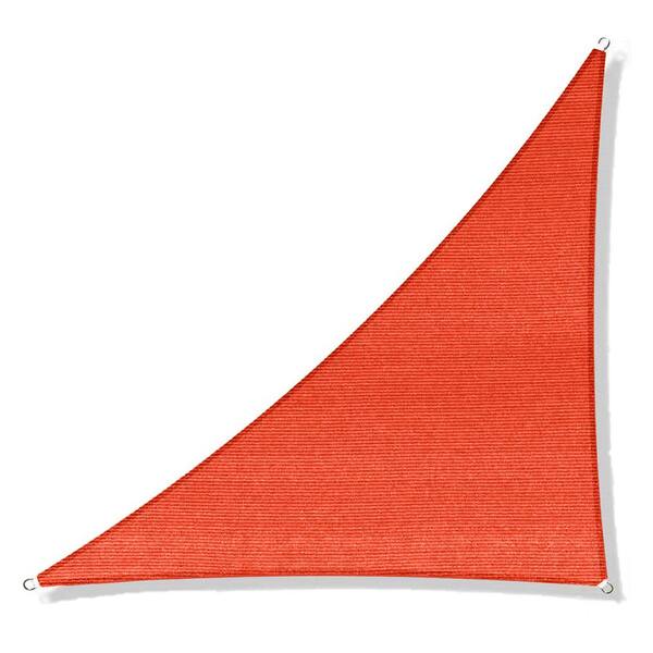 BOEN 16 ft. x 16 ft. x 16 ft. Red Triangle Awning UV Block for Outdoor ...