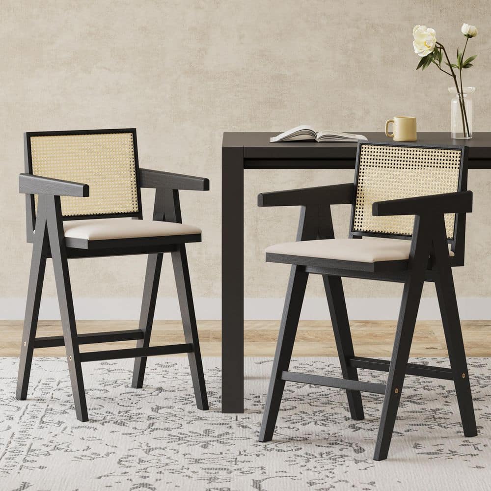 CHRISTOPHER KNIGHT HOME Finley Modern Village 27 in. Black Solid Wood ...
