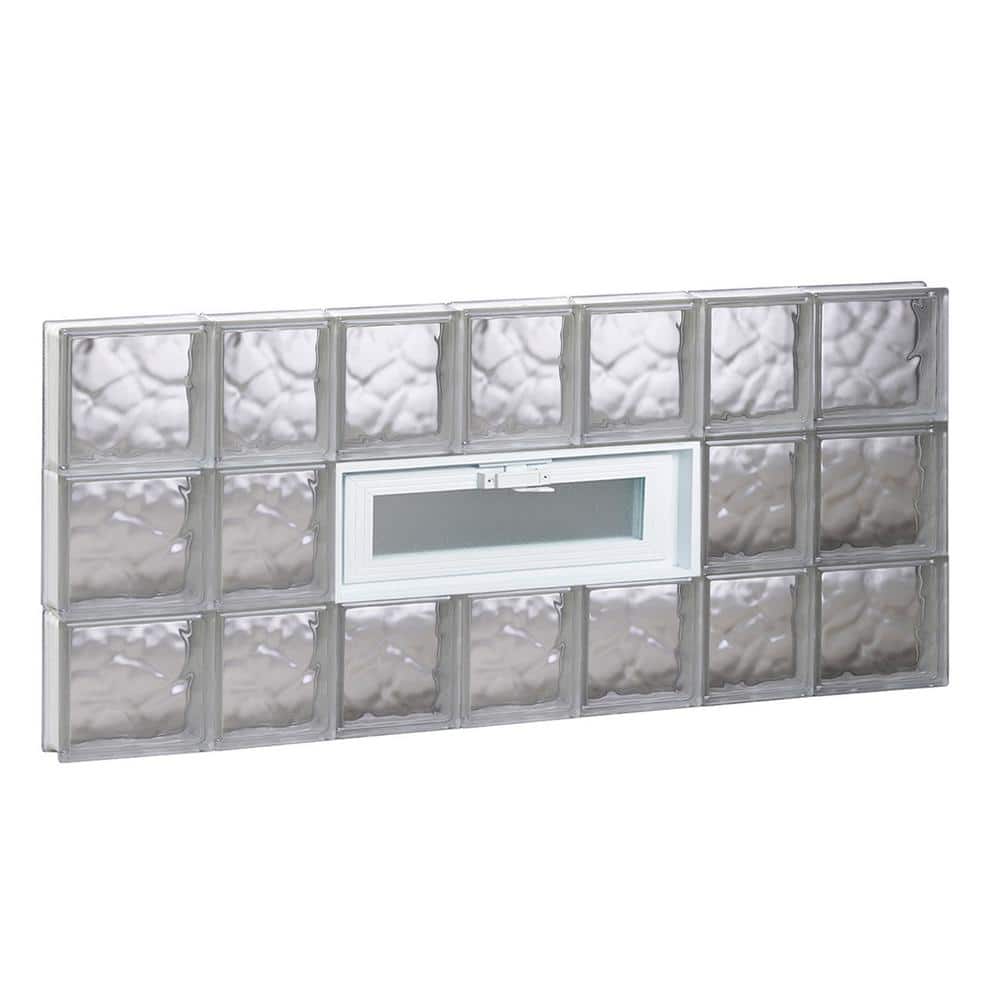 Clearly Secure 44.25 in. x 23.25 in. x 3.125 in. Frameless Wave Pattern ...