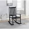 Coaster Black Wooden Slat Back Rocking Chair 609456 - The Home Depot