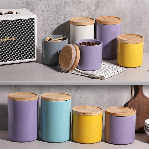 Purple Kitchen Canisters