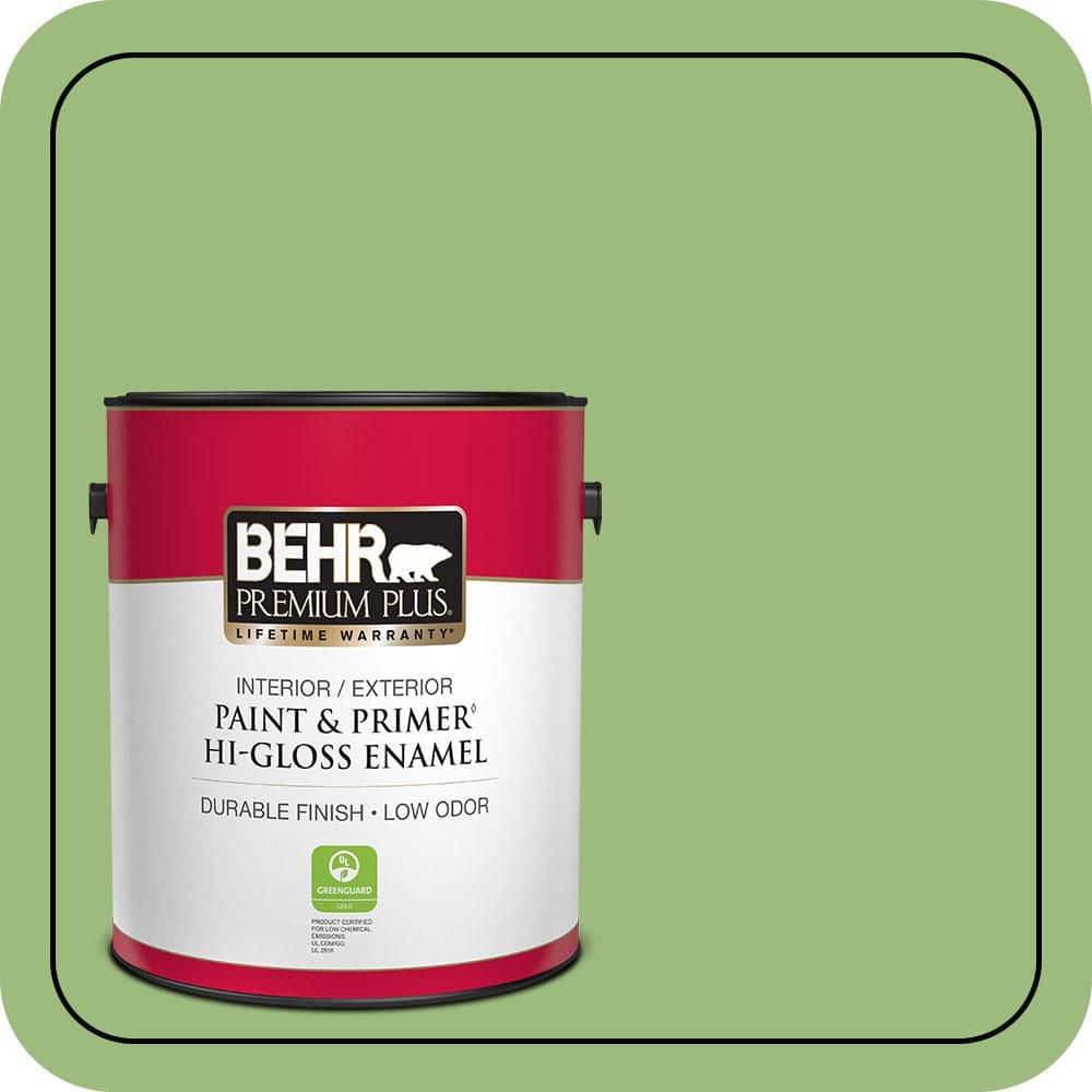 BEHR PREMIUM PLUS 1 gal. #P380-5 Gleeful Hi-Gloss Enamel Interior ...