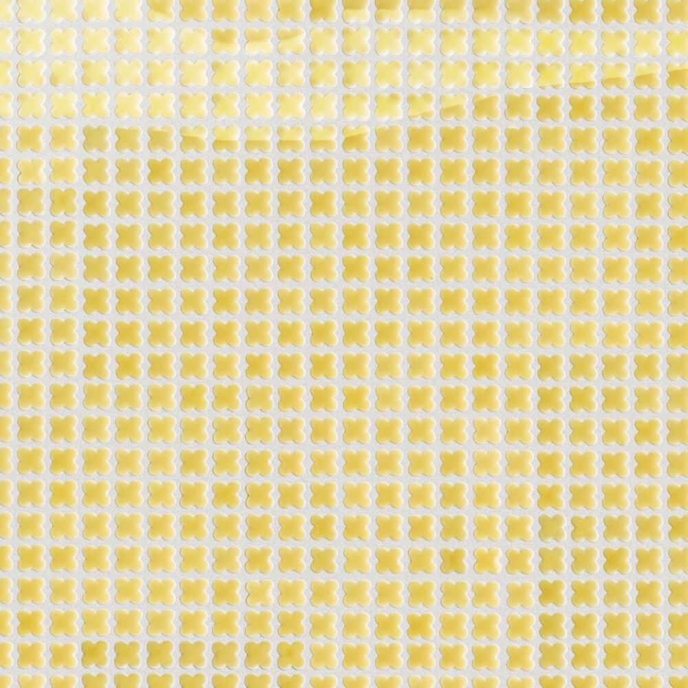 Merola Tile Fioretti Glossy Yellow 12 in. x 12 in. Porcelain Floor and ...