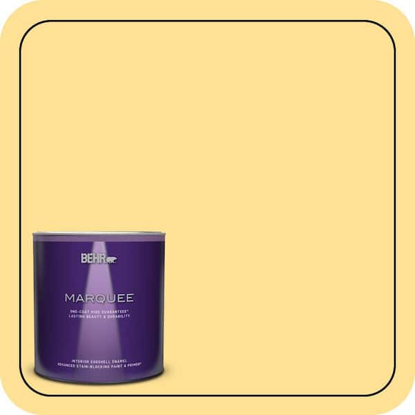 BEHR MARQUEE 1 qt. #330B-4 Cheerful Hue Eggshell Enamel Interior Paint ...