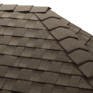 GAF TimberCrest 10 in. W Charcoal Bullnose Hip and Ridge Cap Shingles ...