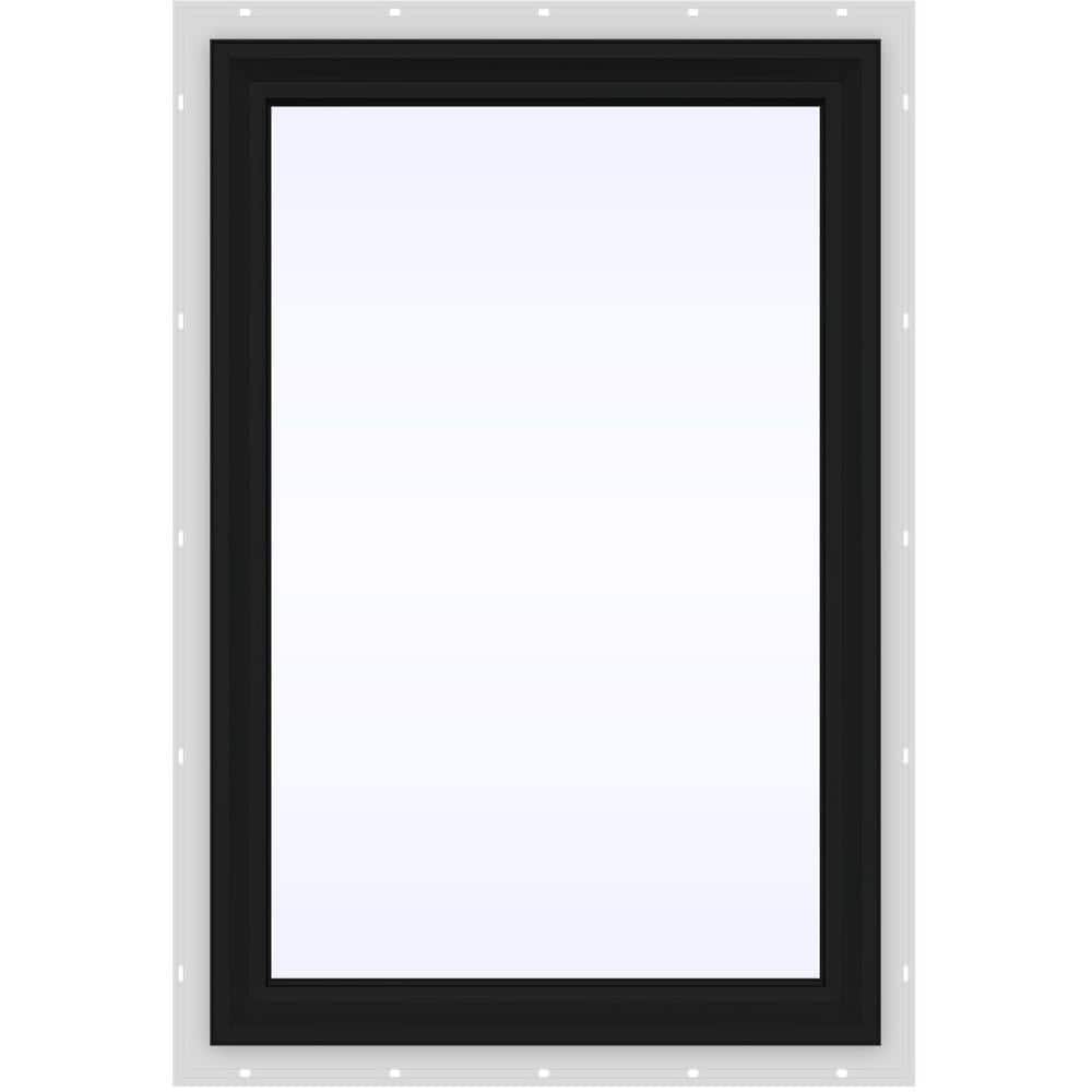 JELD-WEN 24 in. x 36 in. V-2500 Series Bronze Exterior/White Interior ...