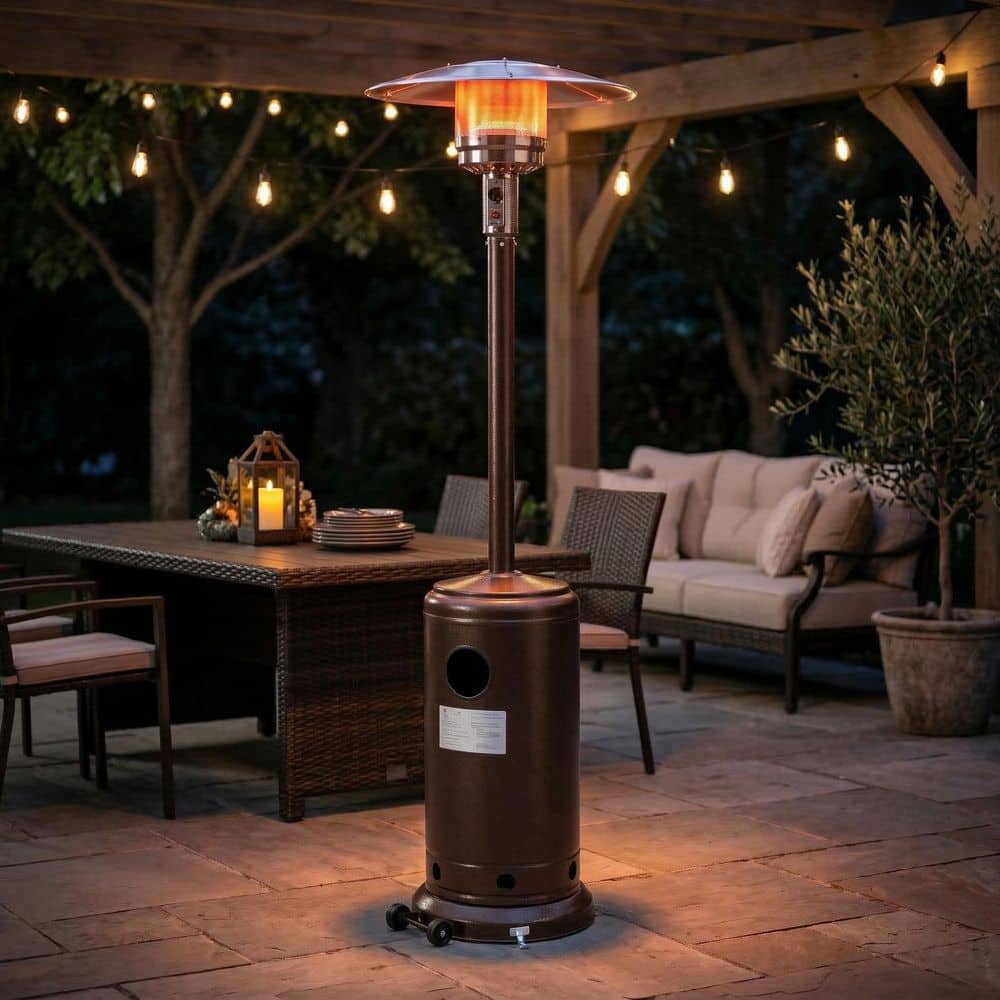 Nuu Garden 46,000 BTU Steel Propane Gas Patio Heater AH003-C - The Home ...