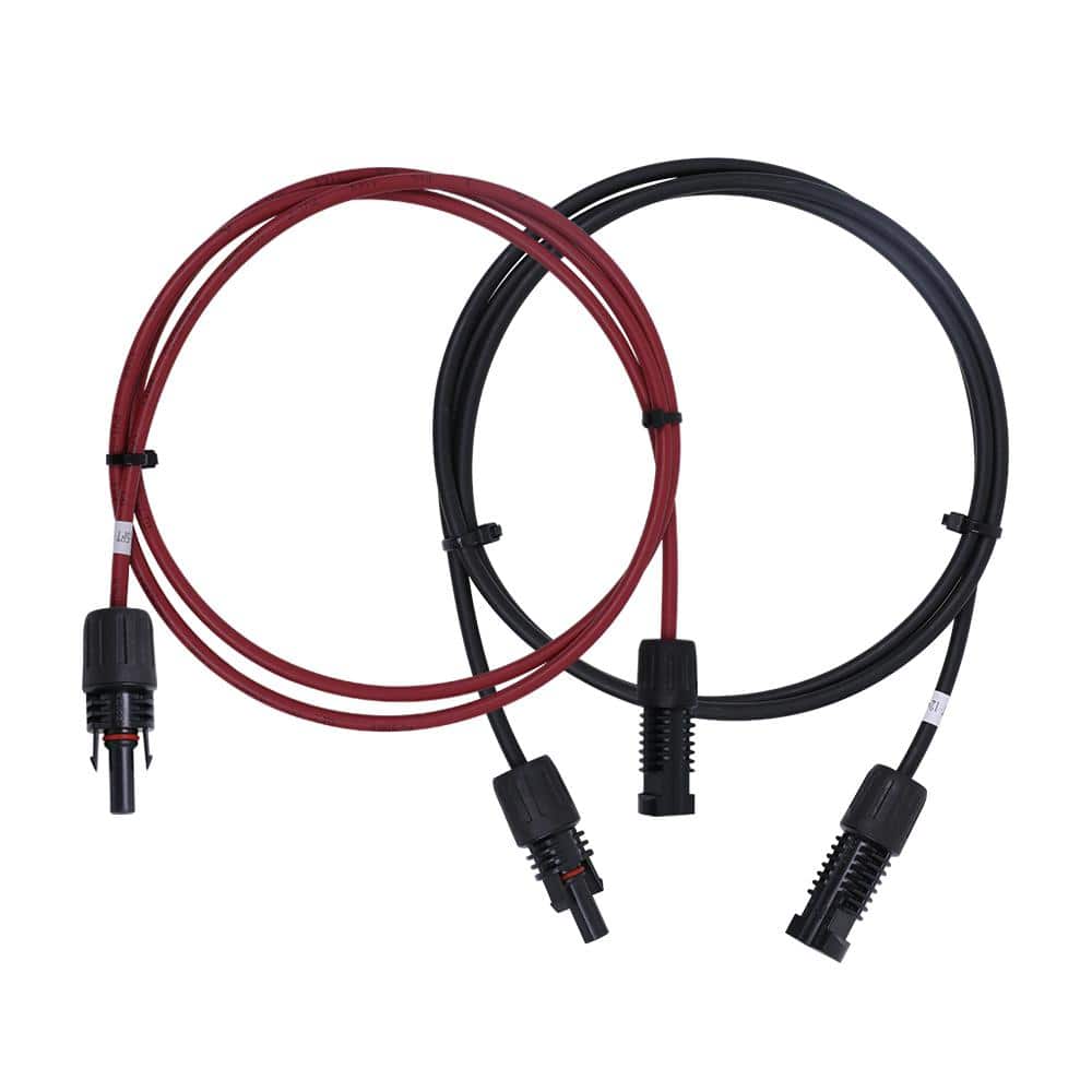 Renogy 5 ft. 12AWG Extension Cable with Male and Female Solar Panel ...