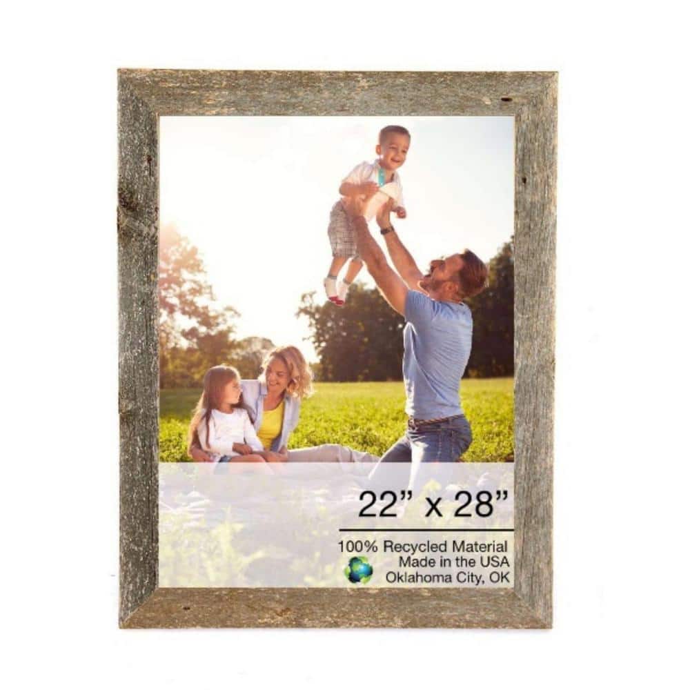 HomeRoots Victoria 22 in. W. x 24 in. Weathered Gray Picture Frame ...