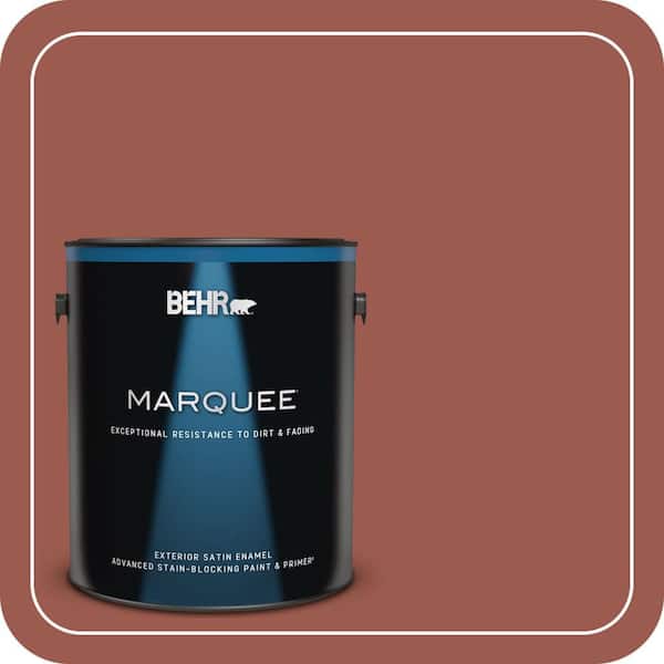 BEHR MARQUEE 1 gal. #ICC-106 Spicy Cayenne Satin Enamel Exterior Paint ...