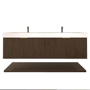 BV Better Vanity Stella 84 in. W x 20 in. D x 22 in. H Double Sink ...