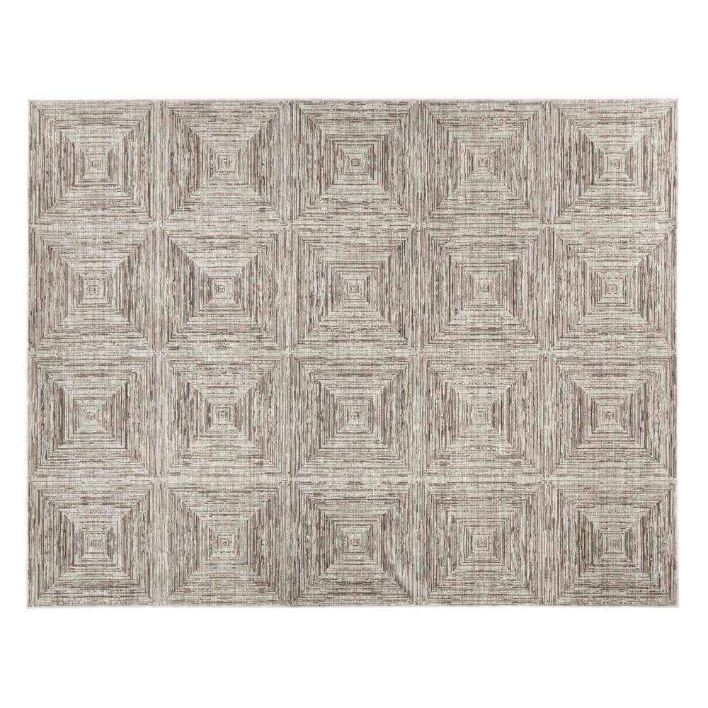 Home Decorators Collection Catalina Gray 9 ft. X 12 ft. 9 in. Geometric ...