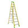 Louisville Ladder 12 ft. Fiberglass Cross Step Ladder with 375 lbs ...