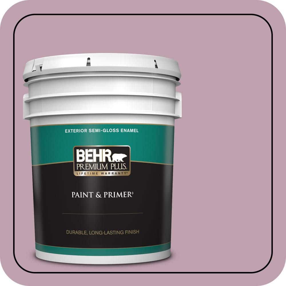 BEHR PREMIUM PLUS 5 gal. #S120-4 Decanting Semi-Gloss Enamel Exterior ...