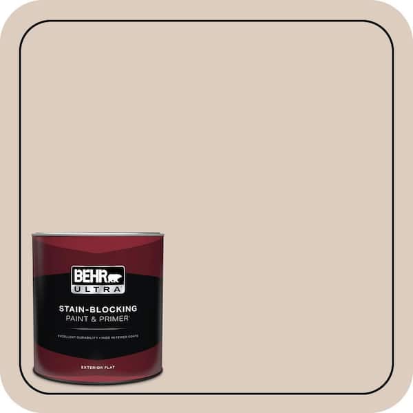 BEHR ULTRA 1 qt. #N190-2 Stonewashed Brown Flat Exterior Paint & Primer ...