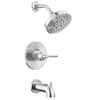 Delta Saylor 1-Handle Wall Mount Tub and Shower Trim Kit in Chrome ...