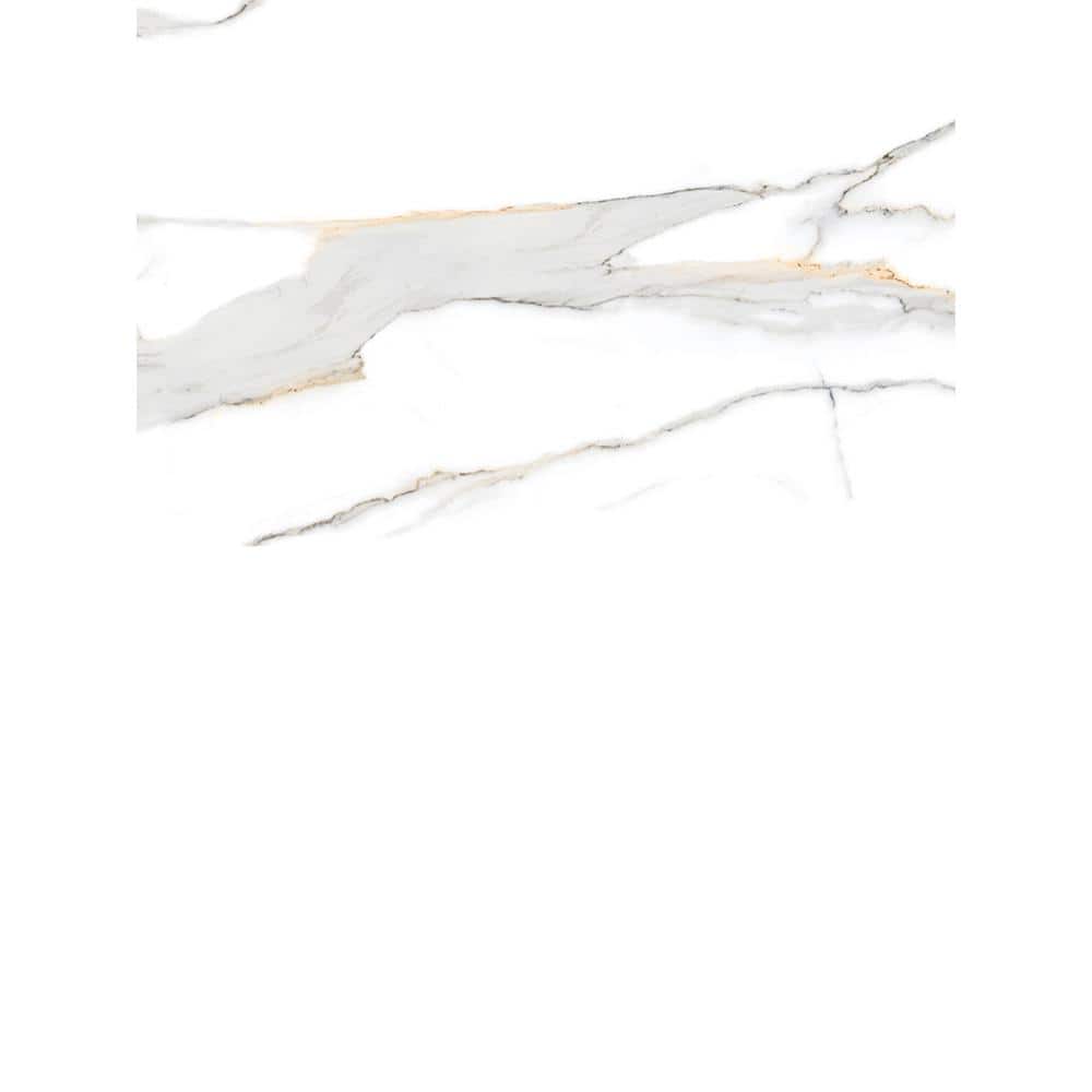 Endless Bella Gold White 24 in. x 48 in. Polished Porcelain Floor and ...