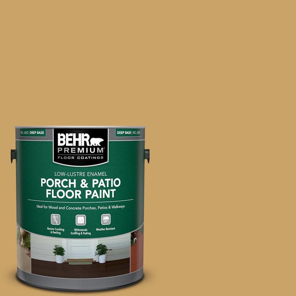 BEHR PREMIUM 1 gal. #PPU6-17 Classic Gold Low-Lustre Enamel Interior ...