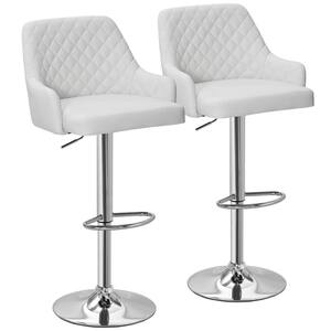 VECELO Swivel Adjustable Bar Stools with Back for Kitchen Counter ...