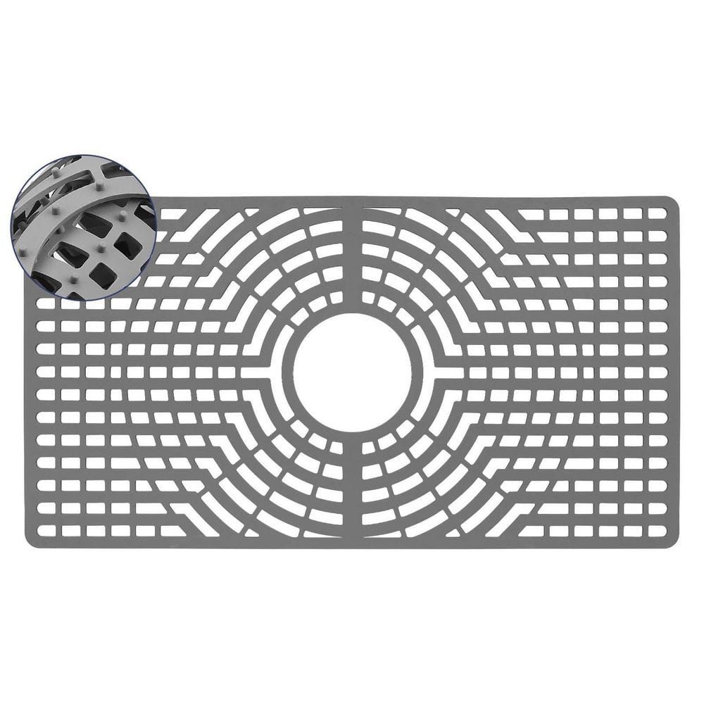 Wudkey 0.19 in. H x 26 in. W x 14 in. D Non-slip Silicone Sink ...