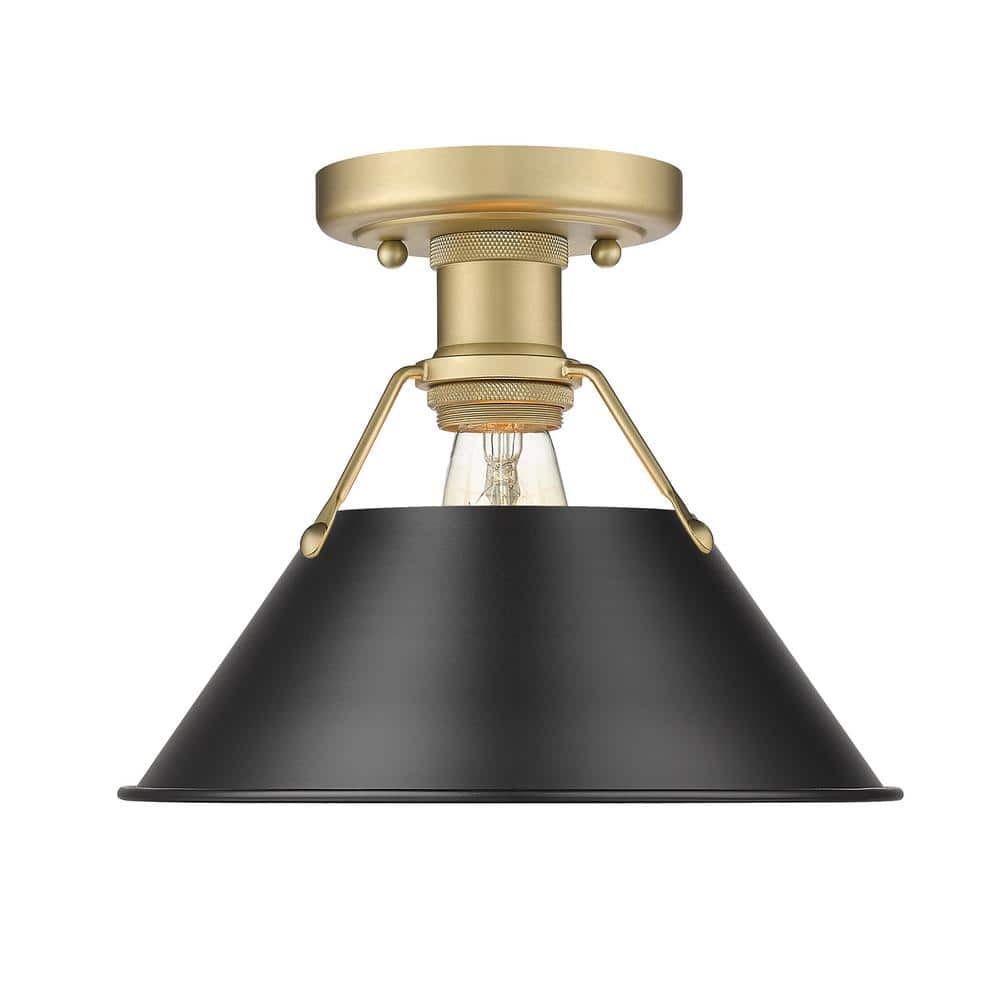 Golden Lighting Orwell 10 in. 1-Light Brushed Champagne Bronze and ...