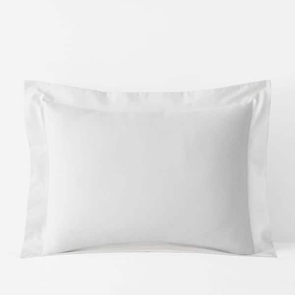 The Company Store Brushed White Cotton Standard Sham 51159F-STD-WHITE ...