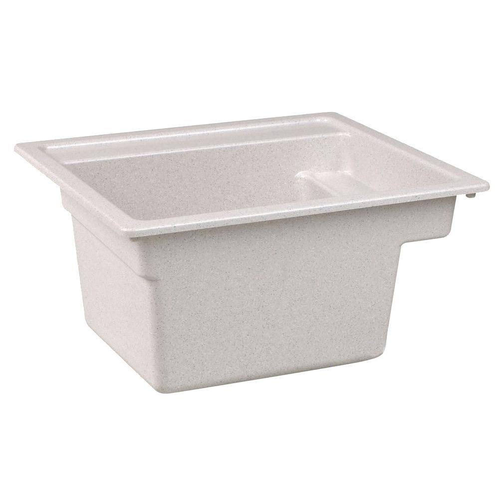 MUSTEE Vector 22 in. x 25 in. Fiberglass Self-Rimming MultiTask Sink in ...