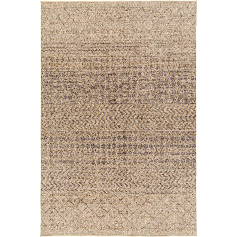 Livabliss Ez Jute Light Brown 9 ft. x 12 ft. Machine-Washable Rug ...