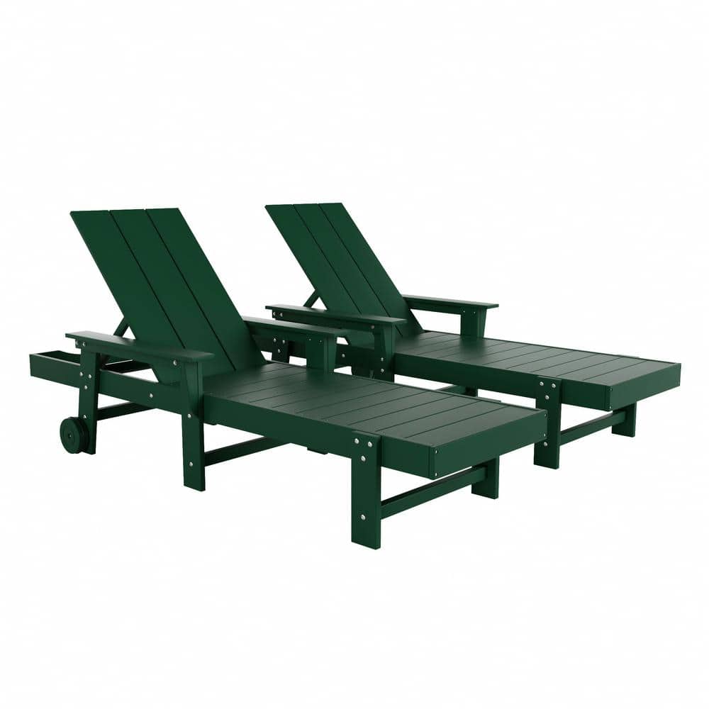 WESTIN OUTDOOR Shoreside 2Piece Dark Green Fade Proof Plastic Portable ...